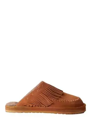 Free People Fringe Mules - Brown