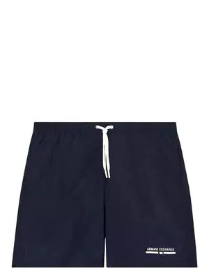 Armani Exchange Drawstring Swim Shorts - Blue