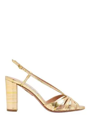 AQUAZZURA Aimée Strappy Sandals - Gold