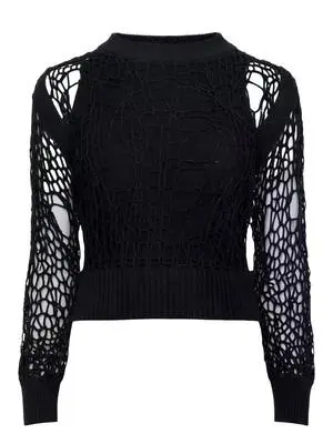 MAISON MARGIELA Ribbed-hem Sweater - Black