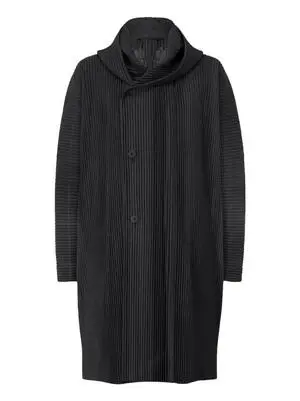 Issey Miyake Pleated Coat - Black