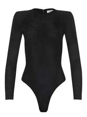 L'Agence Trista Long-sleeve Bodysuit - Black