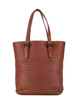 Bottega Veneta 2012-2023 Intrecciato Tote Bag - Red