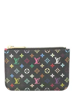 LOUIS VUITTON 2012 Louis Vuitton Monogram Multicolore Pochette Cle Coin Pouch Black