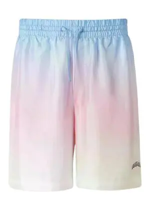 Casablanca Gradient Print Drawstring Shorts - Blue