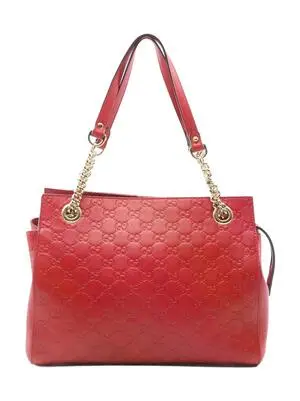 Gucci 2000-2015 Medium Sima Soft Shoulder Bag - Red