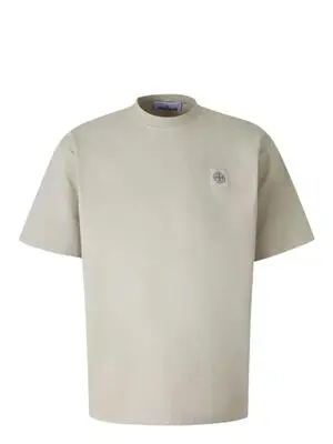 STONE ISLAND Ribbed Patch Round Neck T-shirt