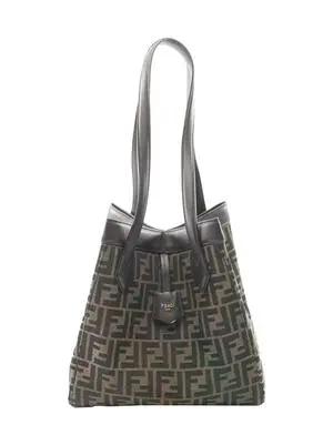 Fendi 2000-2010 Zucca Canvas Medium Origami Tote Bag - Brown