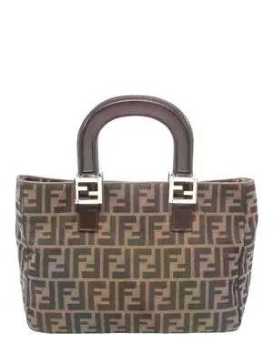 Fendi 2000-2010 Zucca Canvas Handbag - Brown