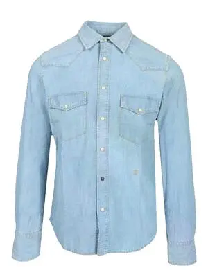 Jacob Cohen Long Sleeve Shirts Denim - Blue