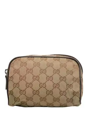 Gucci Gg Canvas Pouch - Brown