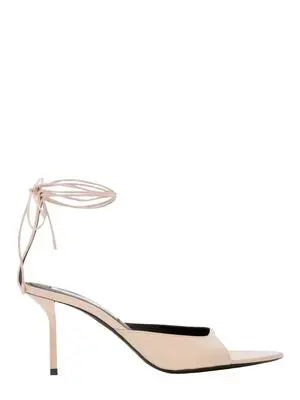 Victoria Beckham Eliza Tie Ankle Stiletto Sandals - Neutrals