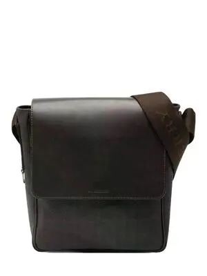 Burberry 2000-2017 Smoke Check Coated Canvas And Leather Crossbody Bag - Brown