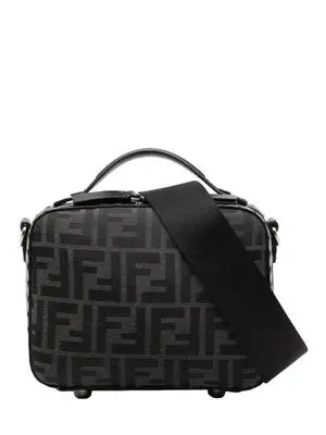 Fendi Mini Zucca Canvas Suitcase - Black