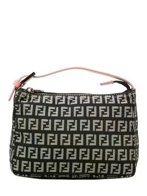 Fendi 2000-2010 Zucchino Canvas Handbag - Black