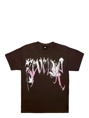 REVENGE Graffiti Dove T-shirt - Brown