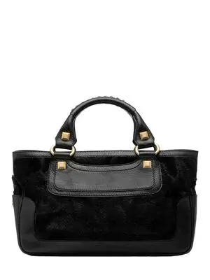 Celine 2000 Pony Hair Boogie Handbag - Black