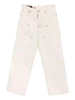 Dsquared2 Panelled Jeans With Studded Embellishments - Neutrals