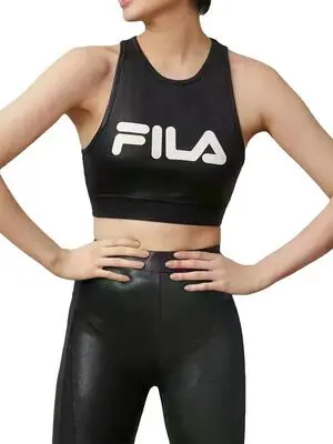 FILA Cropped Tank Top - Black