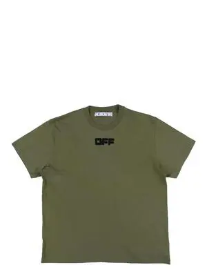 Off-White Logo Round-neck T-shirt - Green