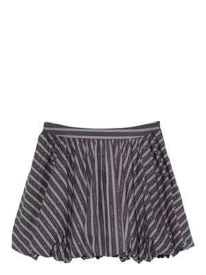 Sandro Striped Mini Skirt - Grey