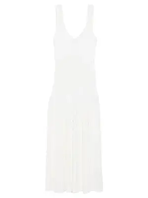 Sandro Knitted Midi Dress - White