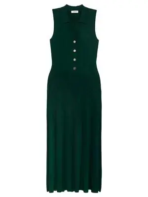 Sandro Cable-knit Maxi Dress - Green