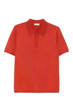 Sandro Fine-knit Polo Shirt - Orange