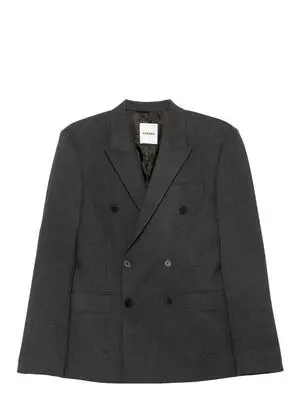 Sandro Double-breasted Blazer - Grey