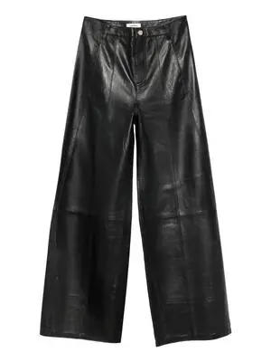Sandro Leather Trousers - Black