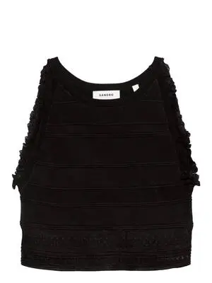 Sandro Sleeveless Top - Black