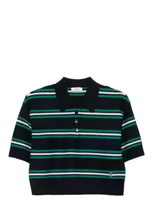 Sandro Striped Polo Top - Blue