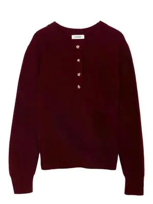 SANDRO Ribbed Button-embellished Sweater