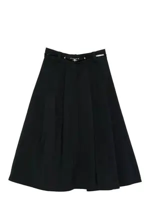 Maje Belted Midi Skirt - Blue