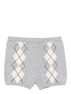 SANDRO Argyle Knitted Shorts