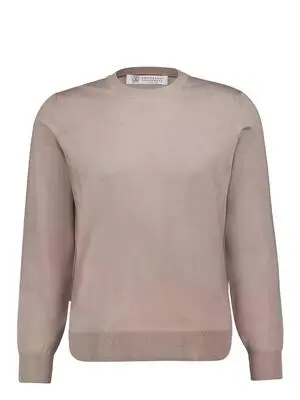 Brunello Cucinelli Crew-neck Cotton Sweater - Neutrals
