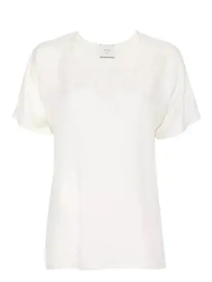 ALYSI V-neck Short-sleeved T-shirt - Neutrals