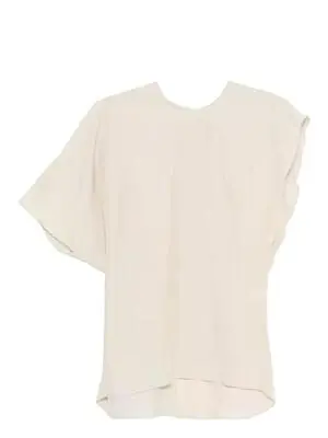ALYSI Asymmetric Habotai Top - Neutrals