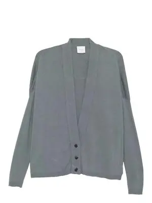 ALYSI Button V-neck Cardigan - Grey