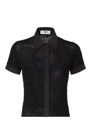 Fendi Buttoned Knitted Shirt - Black