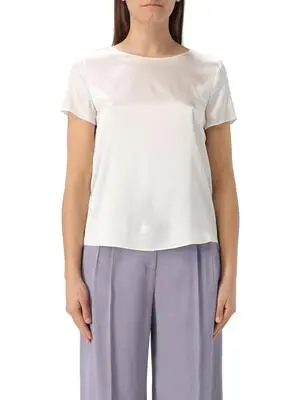 Emporio Armani Silk Satin Blouse - White