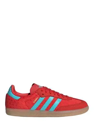 Adidas Samba Og Shoes - Red / Pulse Aqua / Gold Metallic