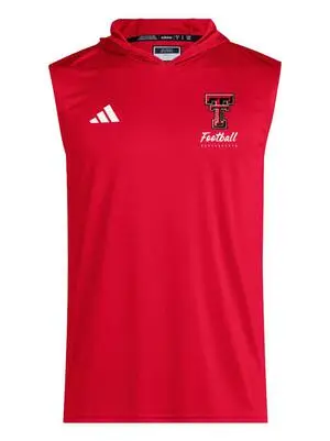 Adidas Texas Tech Red Raiders D4t Sleeveless Hoodie - Team Power Red / White / Ncaa-txt-766