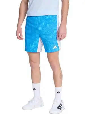 Adidas Tech Intensity Aop Shorts - Ray Blue / White / Black