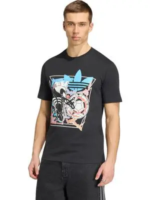 Adidas Archive Anime Football Graphic Tee - Black