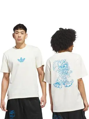 Adidas Skateboarding X Kogancult Dragon Tee - Cream White / Lucid Ray Blue