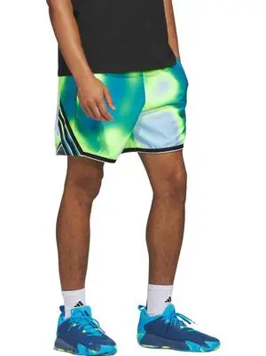 Adidas Crazy Lite Aop Shorts - Shock Cyan / Crystal Sky