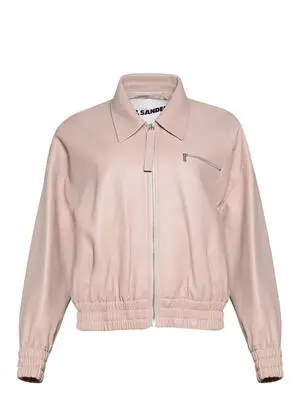 JIL SANDER Blouson Leather Jacket Pink