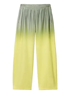 Alexander Wang Reflective Mid-rise Track Pant Silver And - Yellow