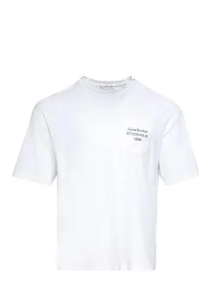 Acne Studios Logo Short Sleeve Tee Off - White